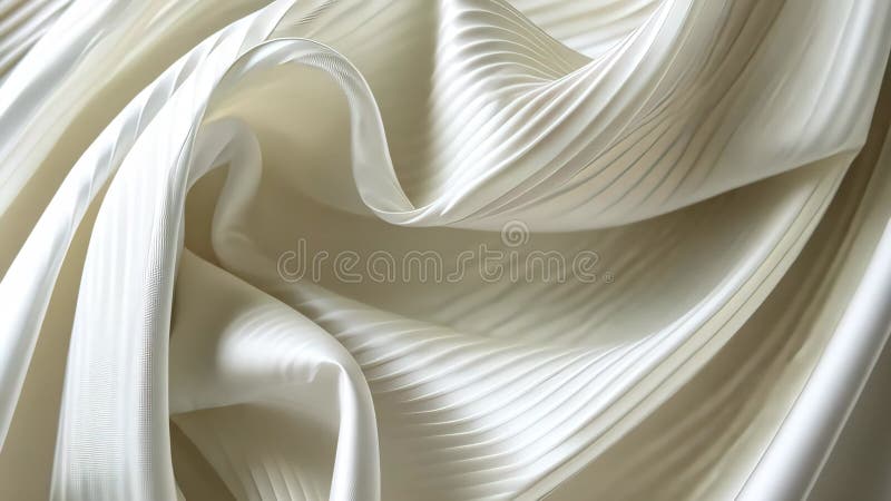 White Pleated Fabric Texture, Abstract Elegance Concept Stock Video ...