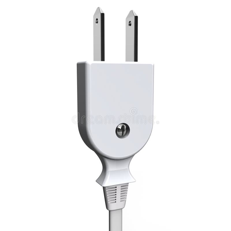 White Plug stock illustration. Illustration of appliances - 31170845