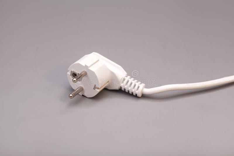 White plug in wall socket stock photo. Image of plug - 152406930