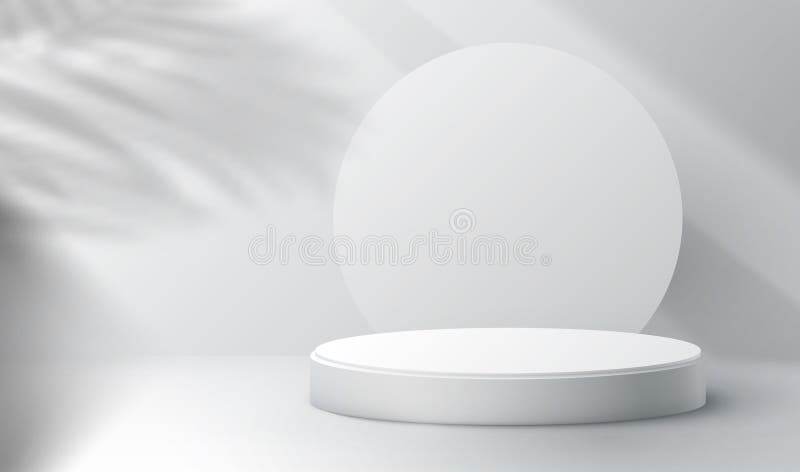 White Podium, 3d Realistic Showcase for Products Stock Vector ...