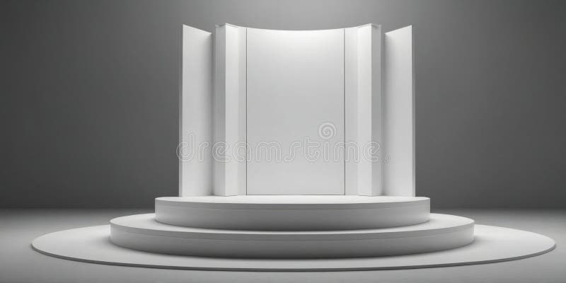 White Podium for Product Presentation, White Podium, Product ...