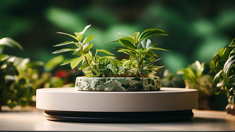 White Podium Stage Minimalist Platform for Presentations, Generative Ai ...