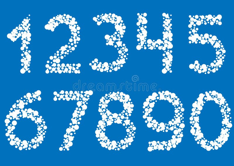 White point numbers stock vector. Illustration of simple - 72690852