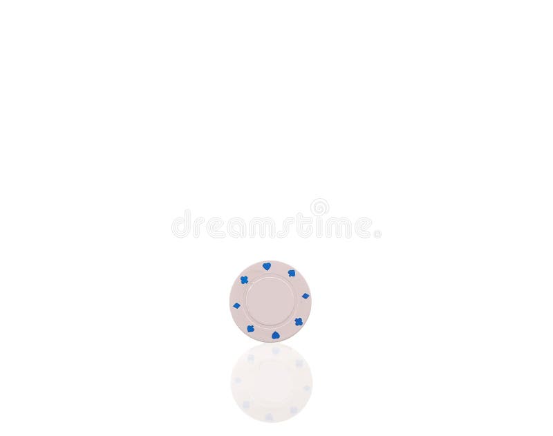 White Poker Chip Isolated on White Stock Photo - Image of heart, game ...