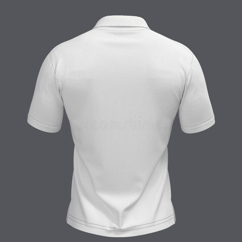 White Polo Shirt Back View stock illustration. Illustration of sleeve ...