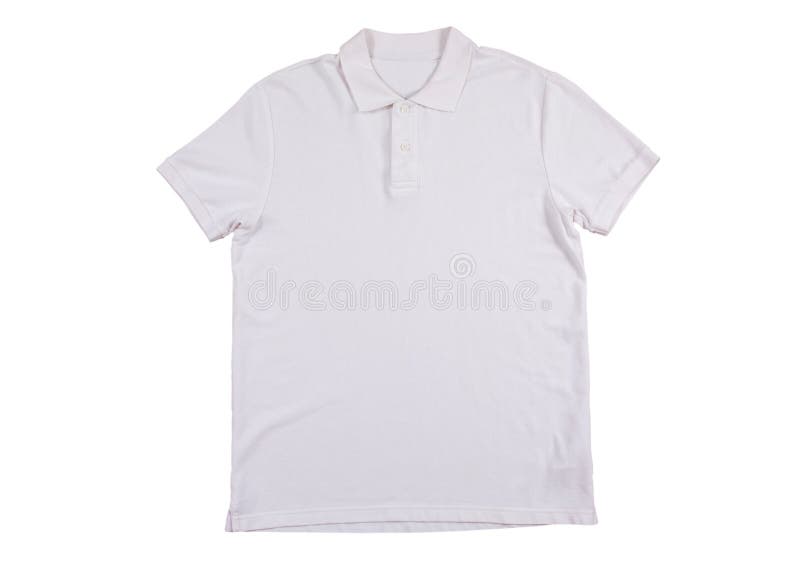 White Polo Shirt Mock Up Isolated on White Background Stock Photo ...