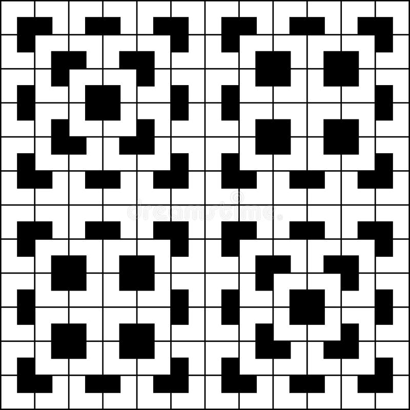 White Polygon Pattern on Black Background. Stock Illustration ...