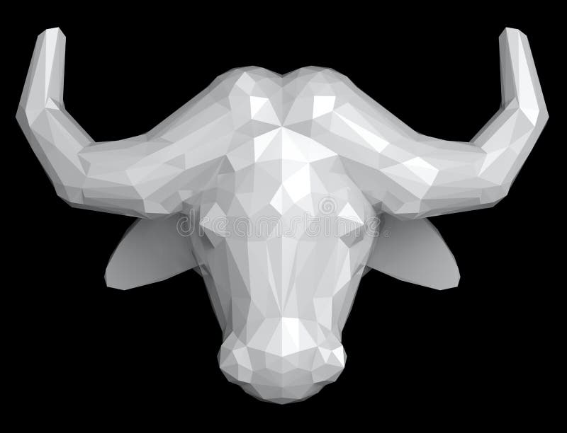 Polygonal Buffalo Head. Geometric Style. Stock Vector - Illustration of ...