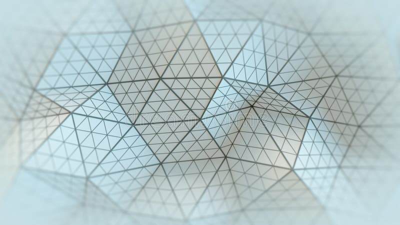 White Polygonal Wall Geometric Distorted 3D Rendering Stock ...