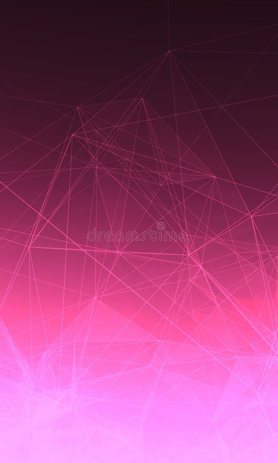White Polygons on Pink Gradient Background Stock Illustration ...