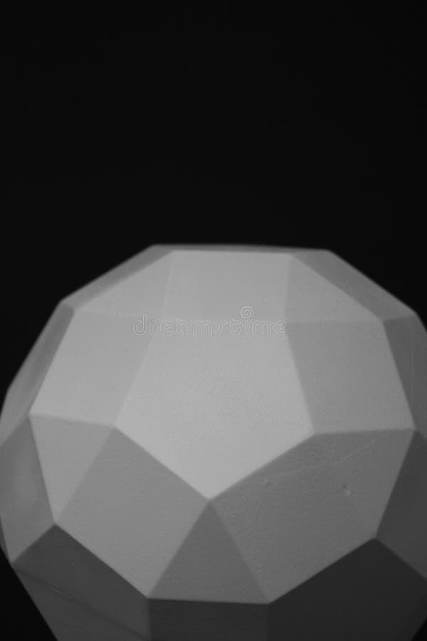 White polyhedron detail stock image. Image of black - 112122503