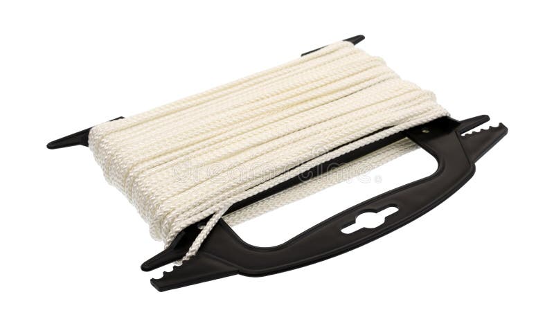 White Polypropylene Rope on a Plastic Winder Stock Photo - Image of ...