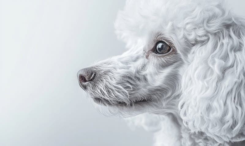 A White Poodle with a Black Nose Stock Photo - Image of sweet, pedigree ...