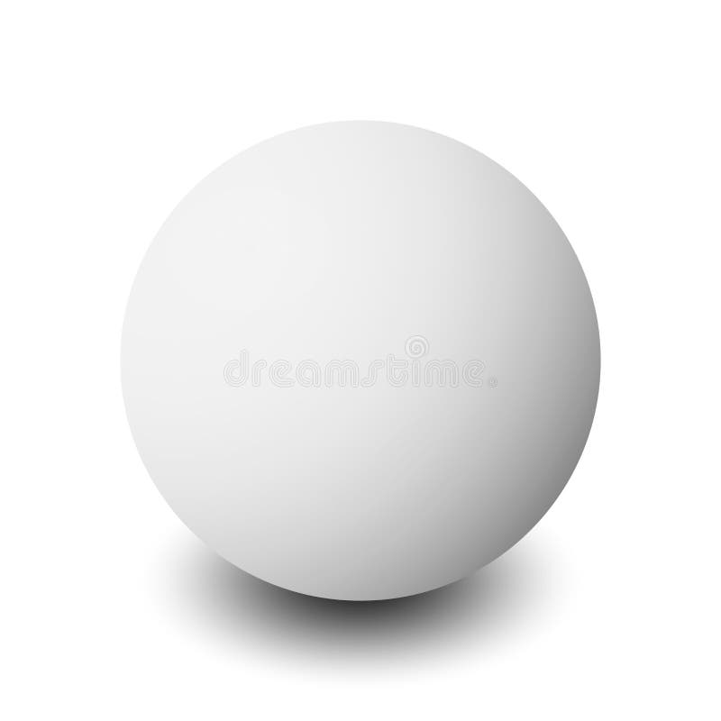 White Pool Ball, Realistic Vector Illustration Stock Vector ...