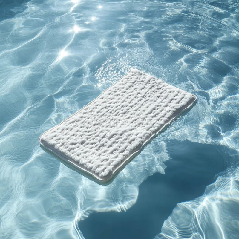 White Pool Float Clear Blue Water Sunlight Reflections Stock Photos ...