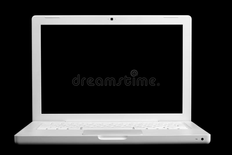 White portable computer stock photo. Image of monitor - 8223106