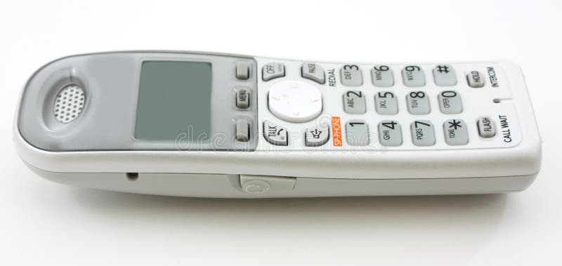 White Portable Home Phone, Horizontal Stock Image - Image of electronic ...