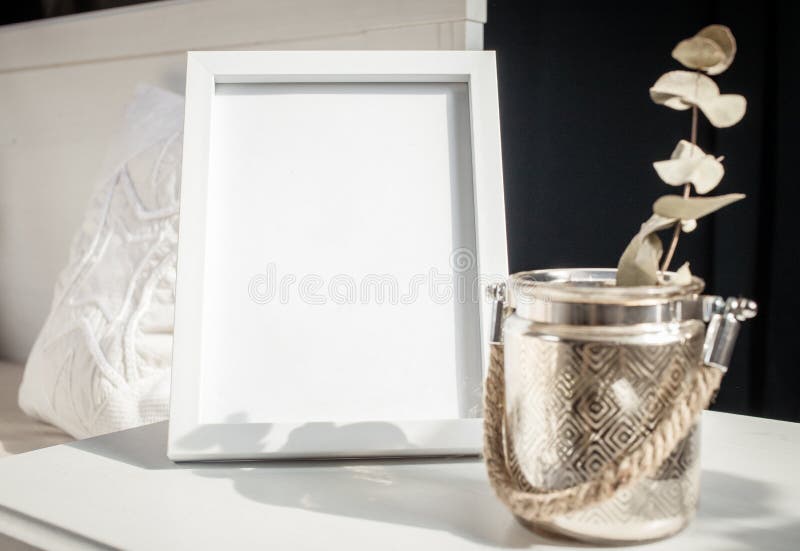 White Portrait Frame Mockups, Scandinavian Interior Neutral Color ...