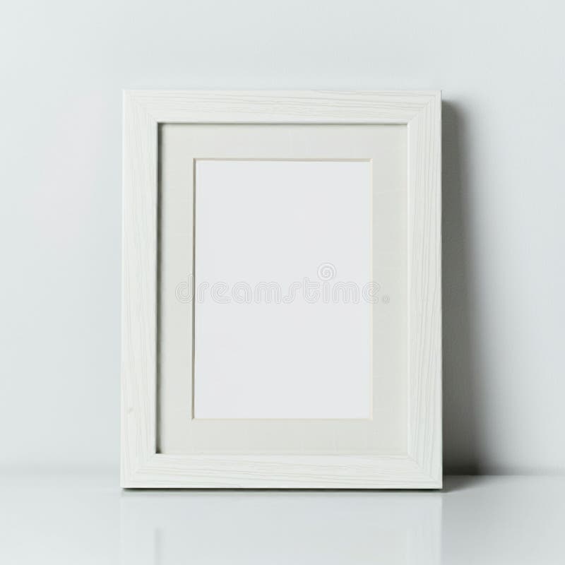 White Portrait Frame with a Simple, Elegant Design Displayed Against a ...
