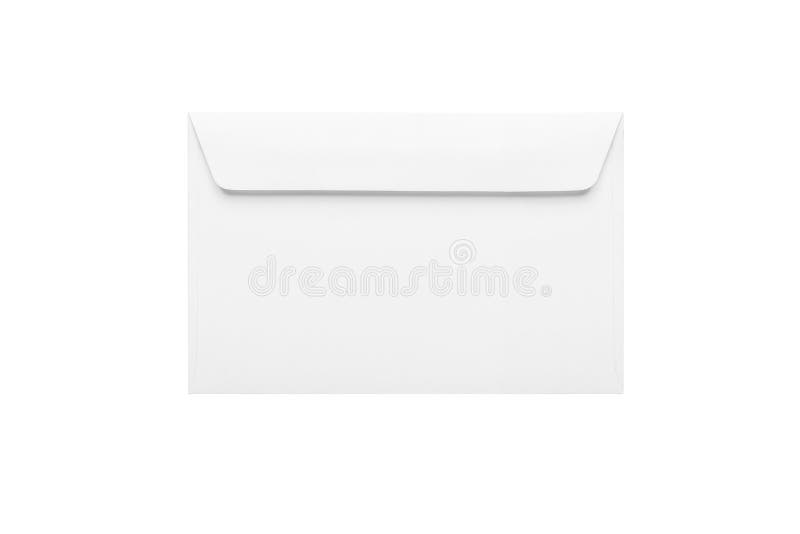 White Postal Envelope Close Up in Isolation on White Background Stock ...