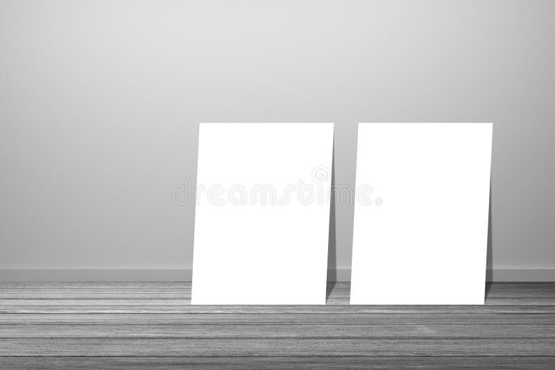 White Poster in Empty Room.space for Your Text and Picture.product ...