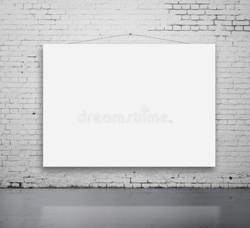 White poster stock photo. Image of interior, damaged - 33488138