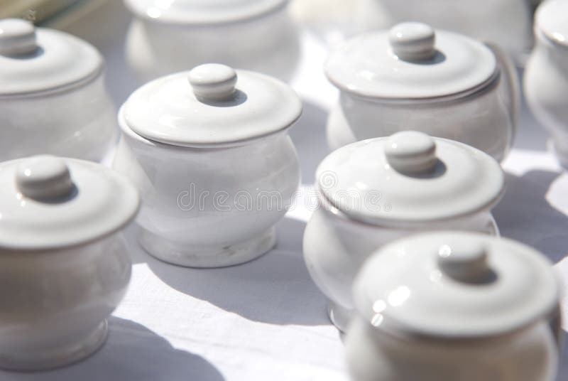 White pot stock photo. Image of ceramic, clay, green, closeup - 7415938