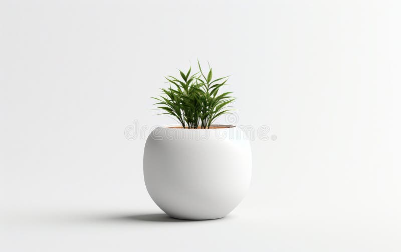 White Pot on Transparent Background -Generative Ai Stock Illustration ...