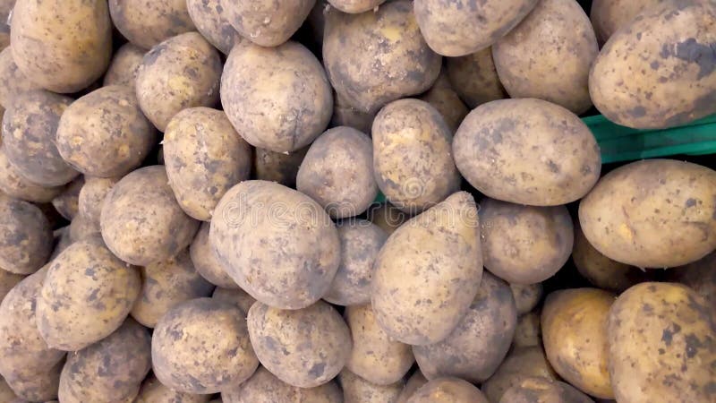 White Potatoes Top View Vertical Shoot. Stock Video - Video of vegan ...