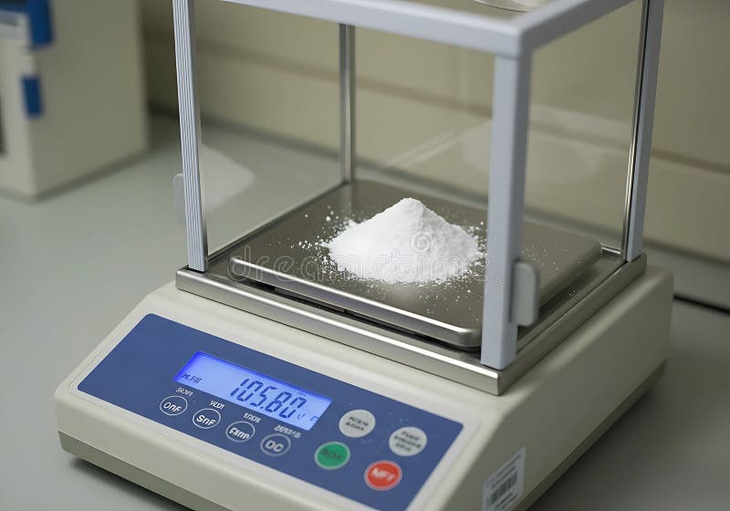 Precise Powder Weighing stock illustration. Illustration of white ...
