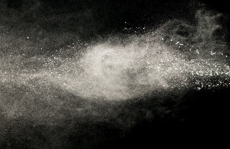 White Powder on a Black Background Stock Image - Image of dust, powder ...