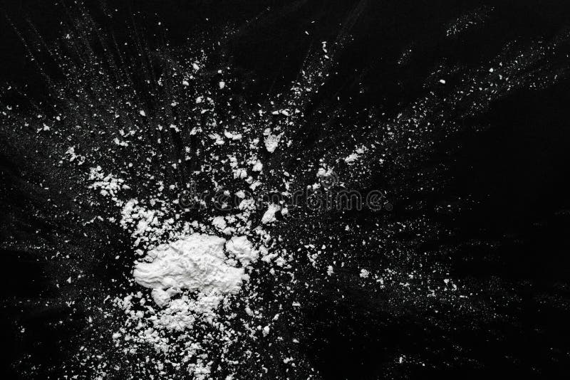 White Powder Burst Explosion on Black Background Stock Image - Image of ...