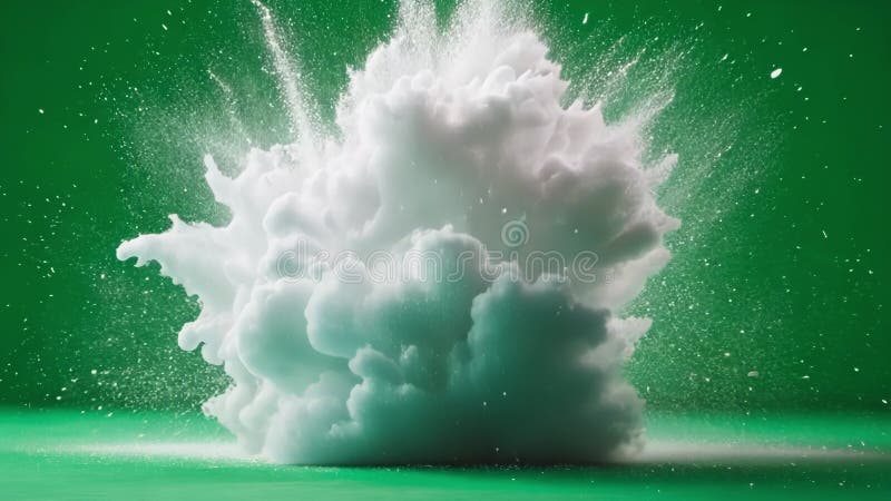 White Powder Exploding on Green Screen Background Stock Footage - Video ...