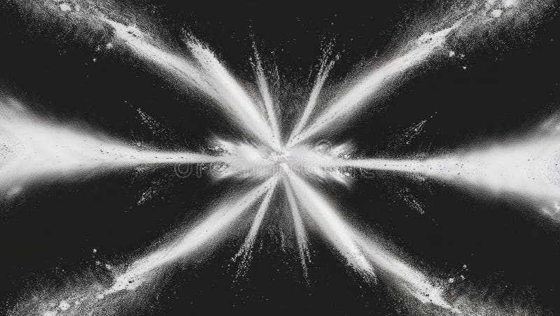 White Powder Exploding on Black Background Creating a Stunning Visual ...