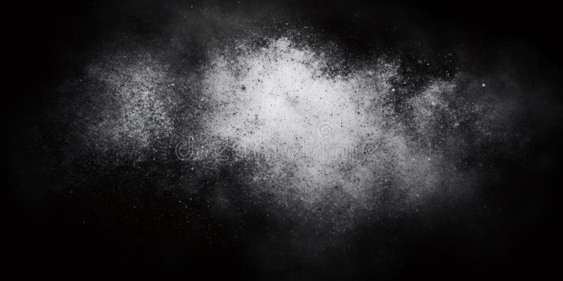 White Powder Exploding Creating Abstract Shapes on a Black Background ...