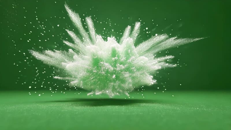 White Powder Exploding on Green Screen Background Stock Footage - Video ...