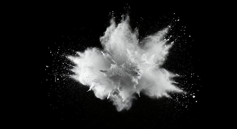 White Powder Explosion Abstract Cloud, Dust Particles, and Texture on ...