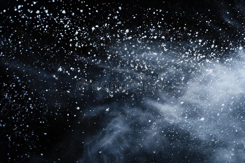 White Powder Explosion on Black Background, Abstract White Dust Cloud ...