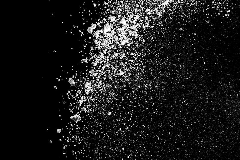 White Powder Explosion on Black Background for Graphic Stock Image ...
