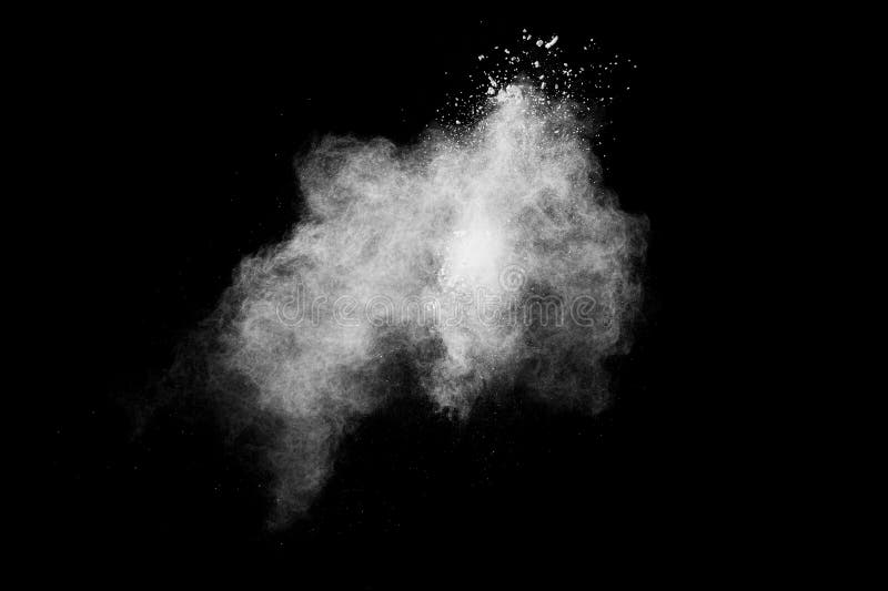 White Powder Explosion Clouds.Freeze Motion of White Dust Particle ...