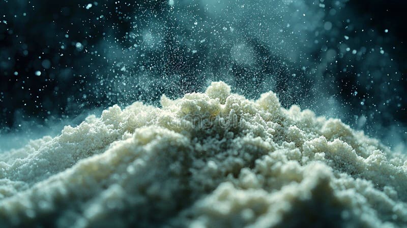 White Powder Snow Dust Explosion Abstract Particles Background Isolated ...