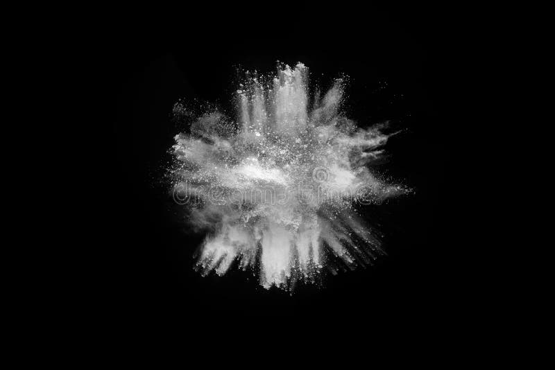 White Powder. Grainy Abstract Texture on Black Background. Stock Image ...