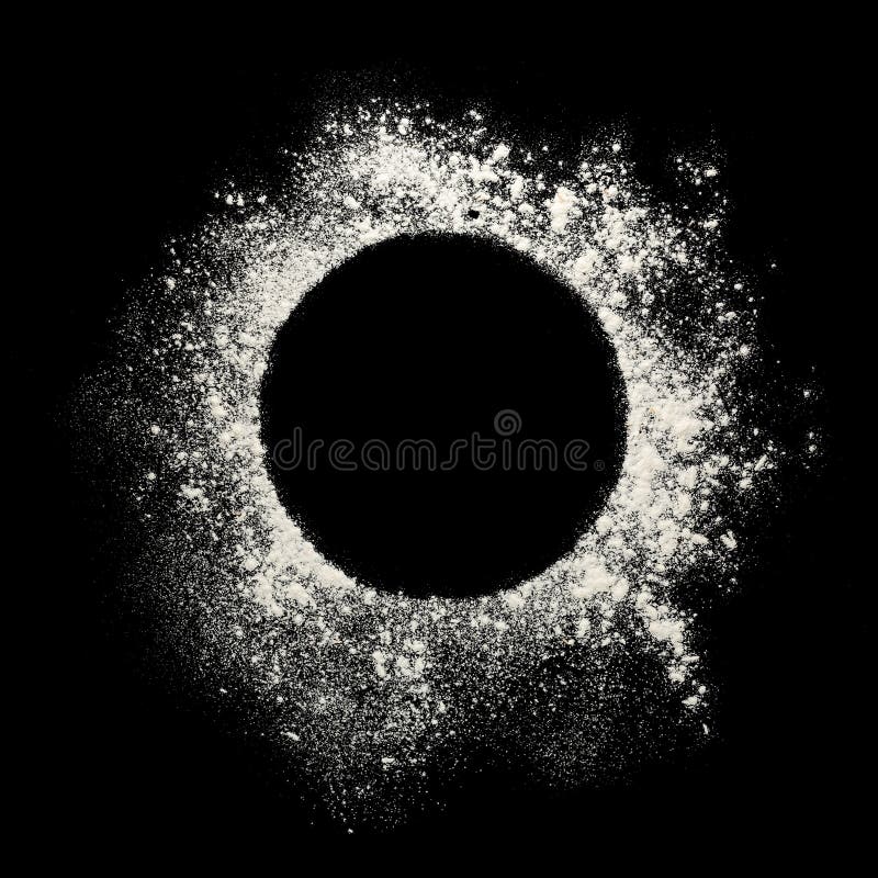 White Powder Isolated on a Black Background Stock Photo - Image of ...