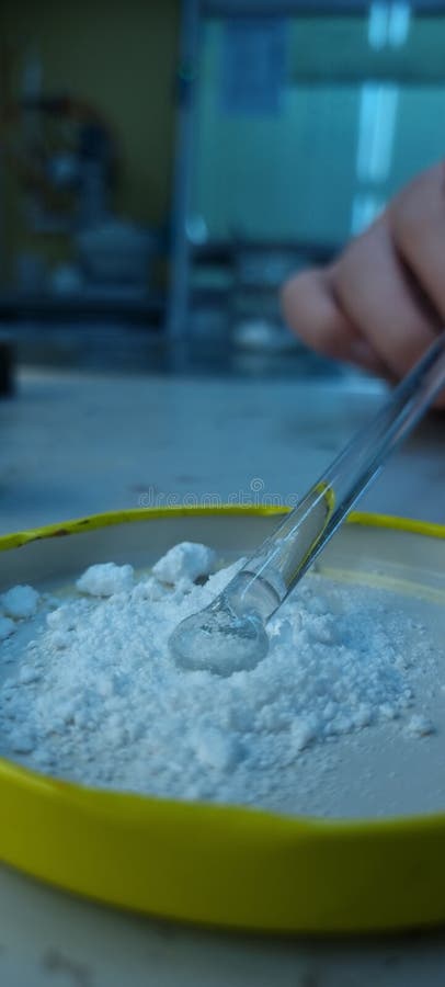 White powder in laboratory stock image. Image of beak - 235948427