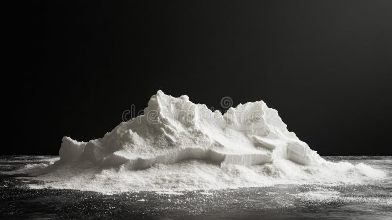White Powder Pile on Dark Background Stock Illustration - Illustration ...