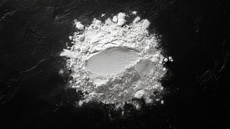 White Powder Pile on Dark Background Surface Stock Illustration ...