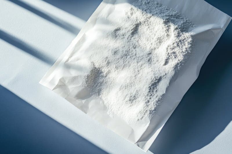 A White Powder Sits on a Table, Possibly Used in Science or Art ...