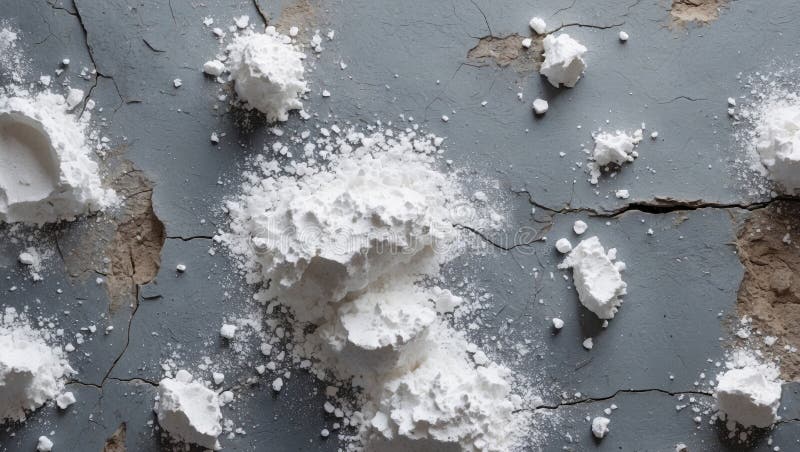 White Powder Spread Over Textured Grey Surface Ideal for Backgrounds ...