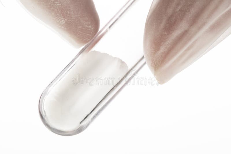 White Powder in Test Tube stock image. Image of sample - 43384133