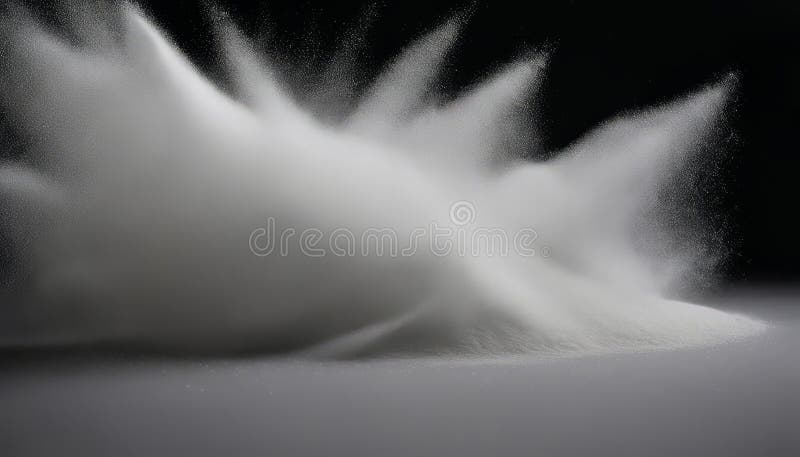 A White Powdery Substance is Blowing Up in the Air Stock Illustration ...
